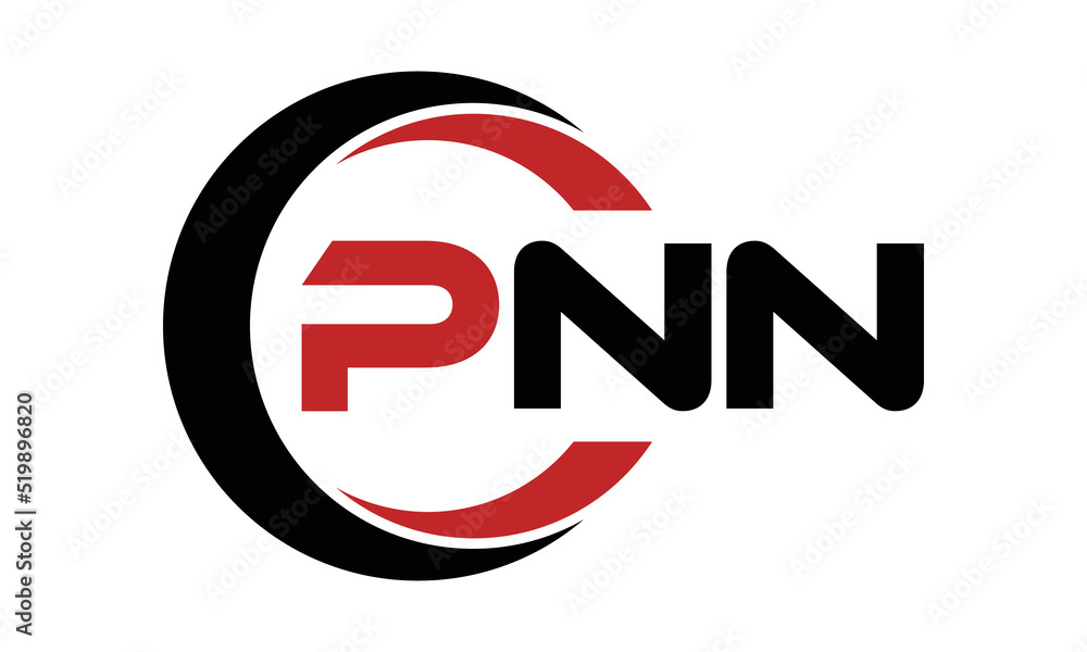PNN swoosh three letter logo design vector template | monogram logo ...