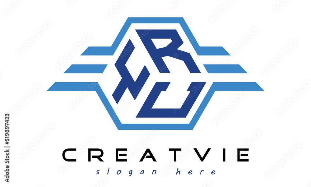 YRC three letter geometrical wings logo design vector template ...