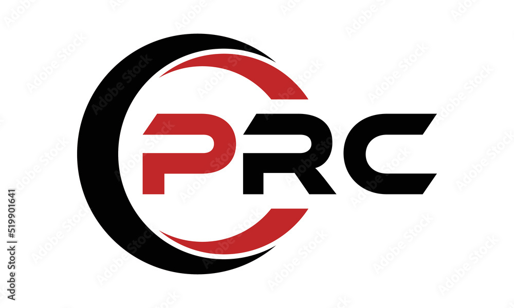 PRC swoosh three letter logo design vector template | monogram logo ...