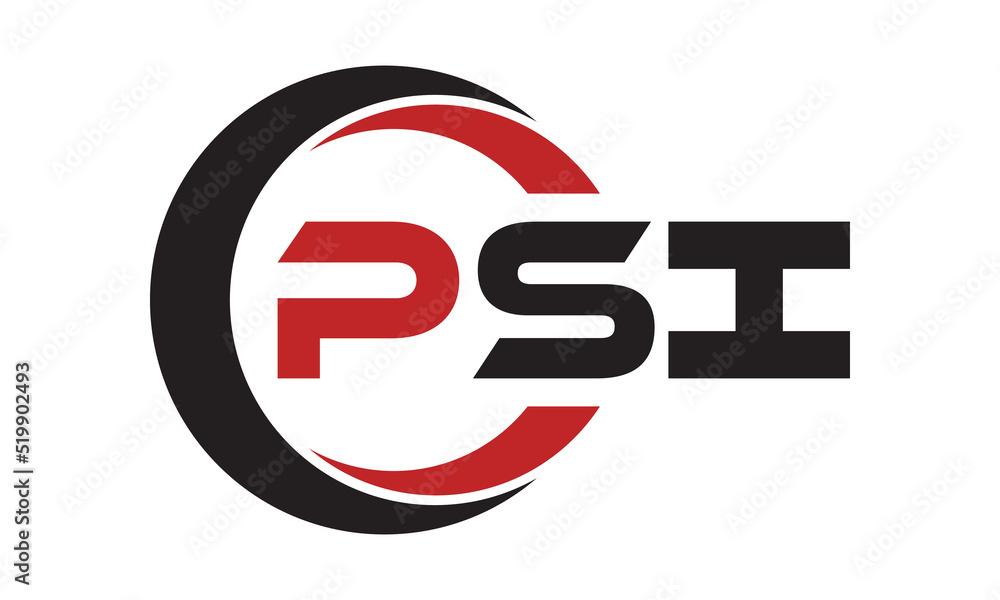 PSI swoosh three letter logo design vector template | monogram logo ...