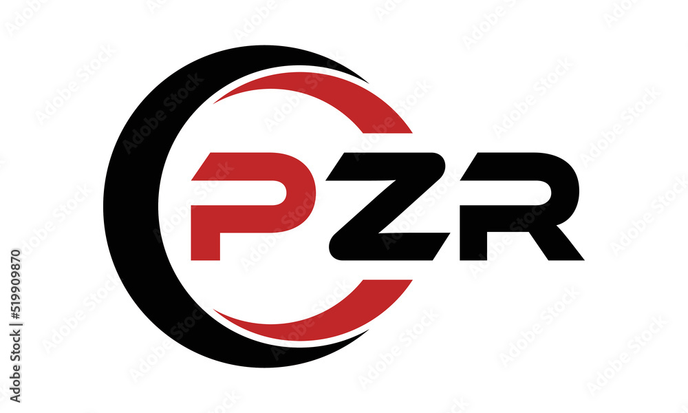PZR swoosh three letter logo design vector template | monogram logo ...