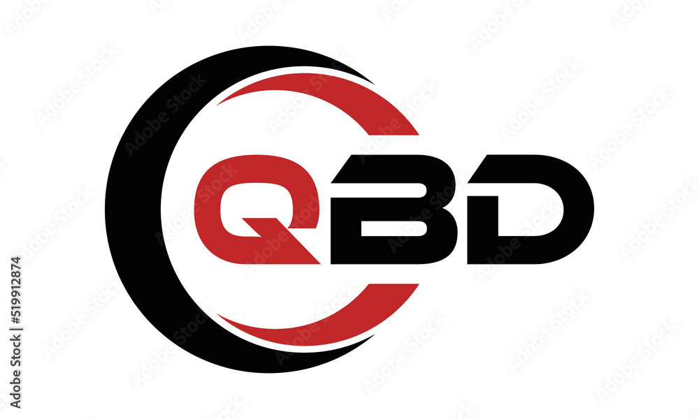 QBD swoosh three letter logo design vector template | monogram logo | abstract logo | wordmark ...