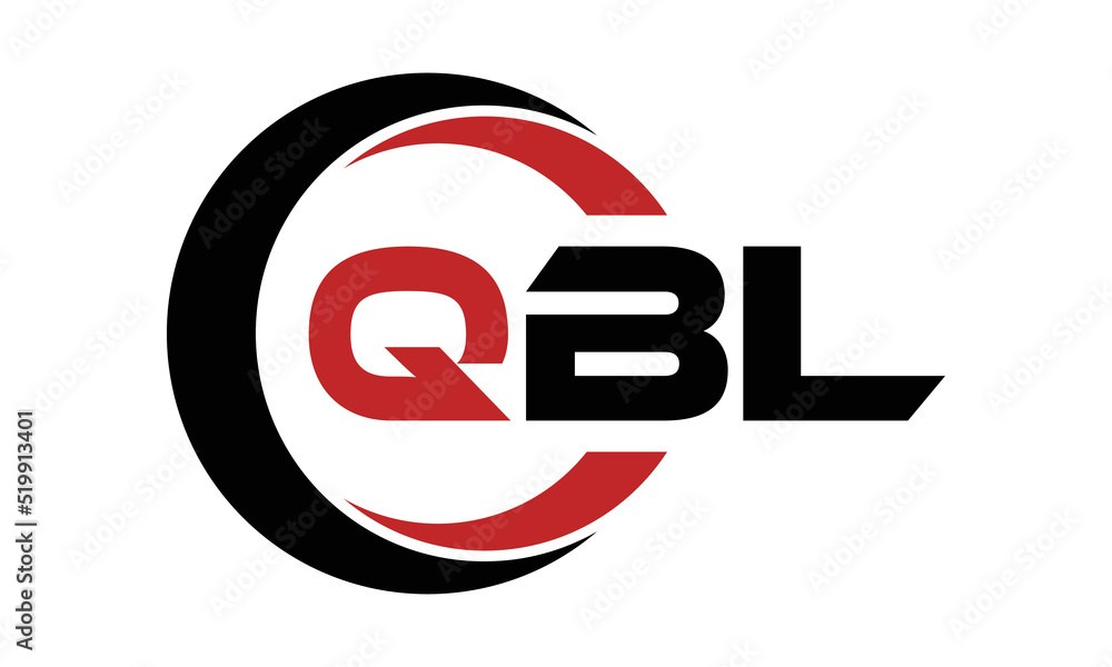 QBL swoosh three letter logo design vector template | monogram logo ...