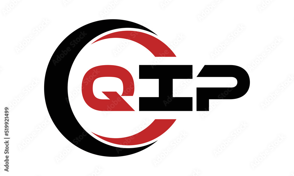 QIP swoosh three letter logo design vector template | monogram logo ...