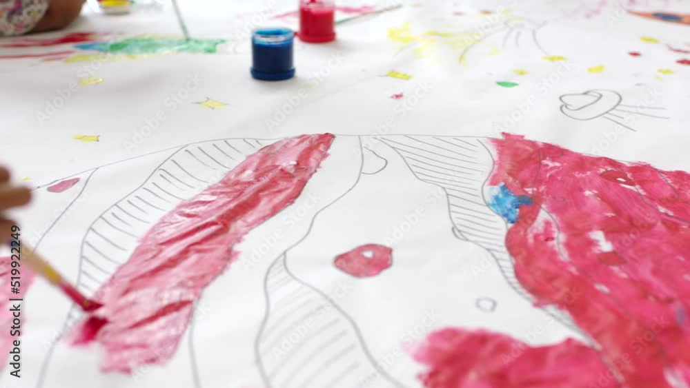 Creative, painting and fun school activity for kids in learning and ...
