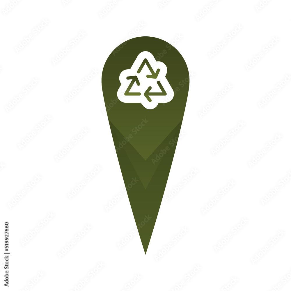 recycle location logo gradient design template icon element Stock ...