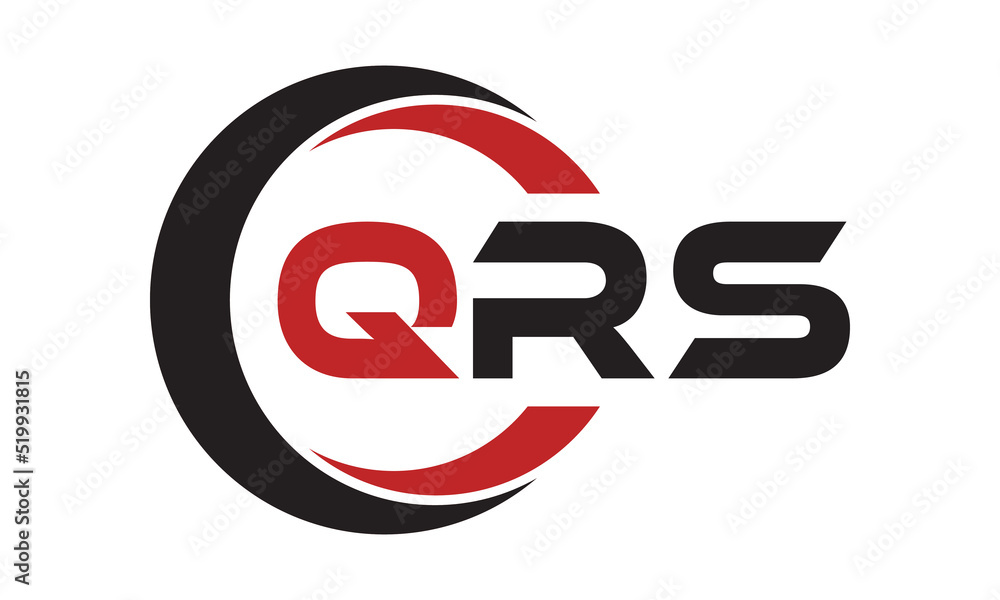 QRS swoosh three letter logo design vector template | monogram logo ...