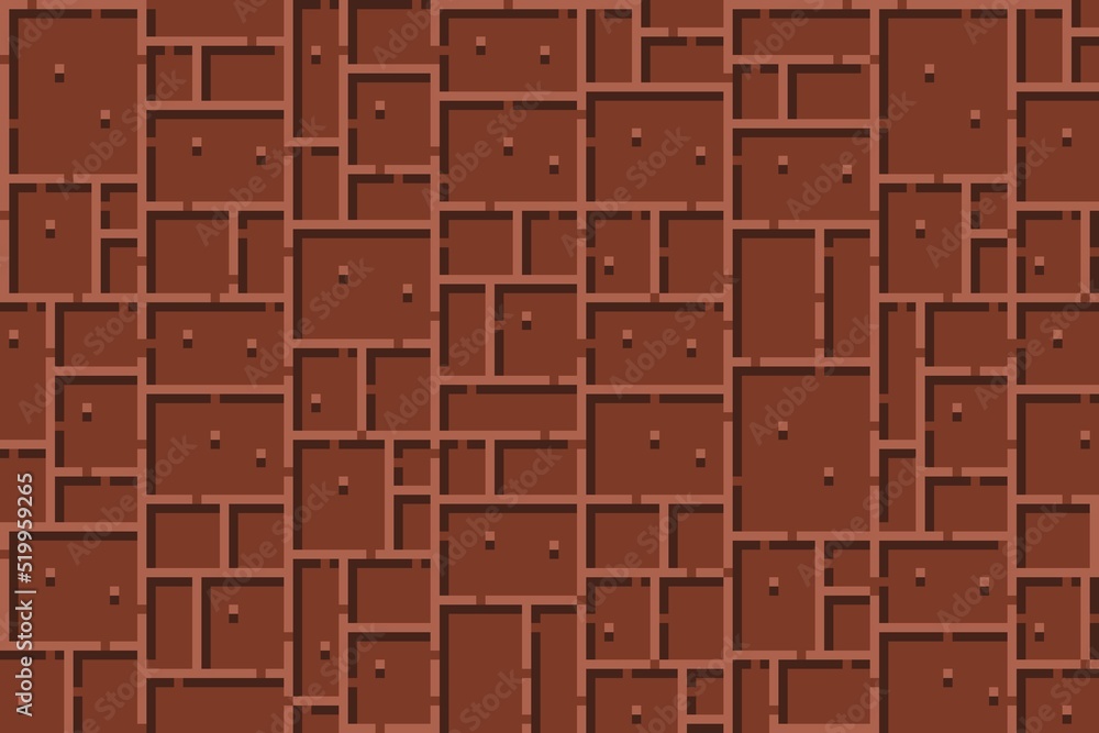 2D Brick Wall Texture - Assets for Game - Pixel art. Ground texture ...