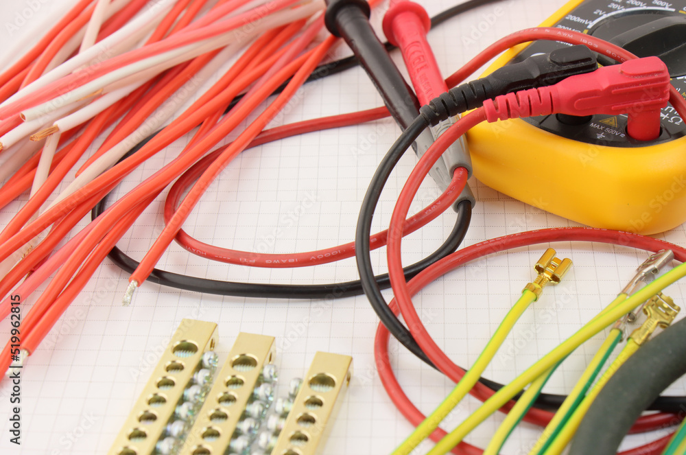 Electrical tools and materials for the installation of an electrical ...