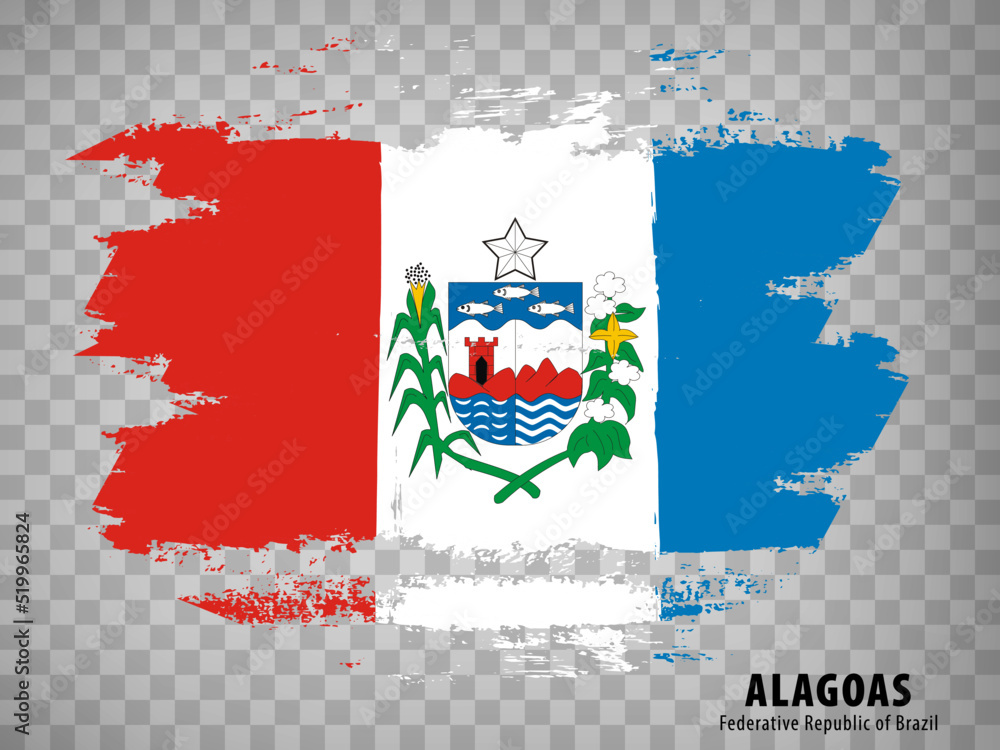 Flag of Alagoas from brush strokes. Federal Republic of Brazil. Flag ...