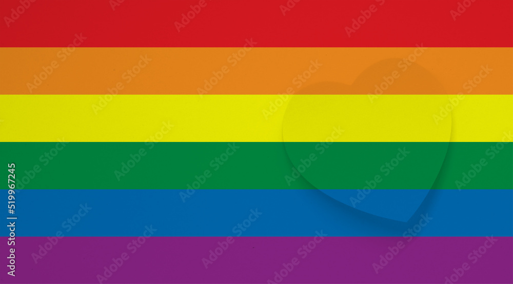 Single Heart Shape Lgbt Pride Flag Color Abstract Background Texture
