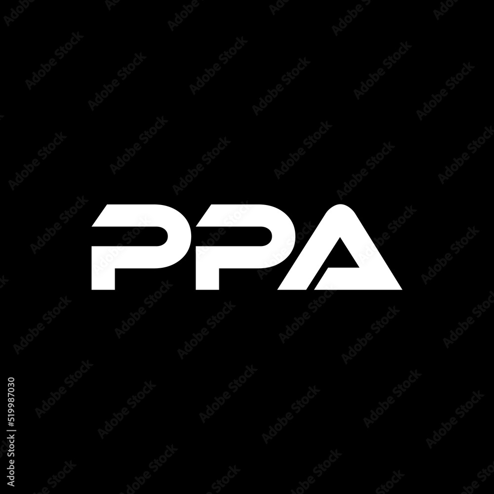 PPA letter logo design with black background in illustrator, vector ...