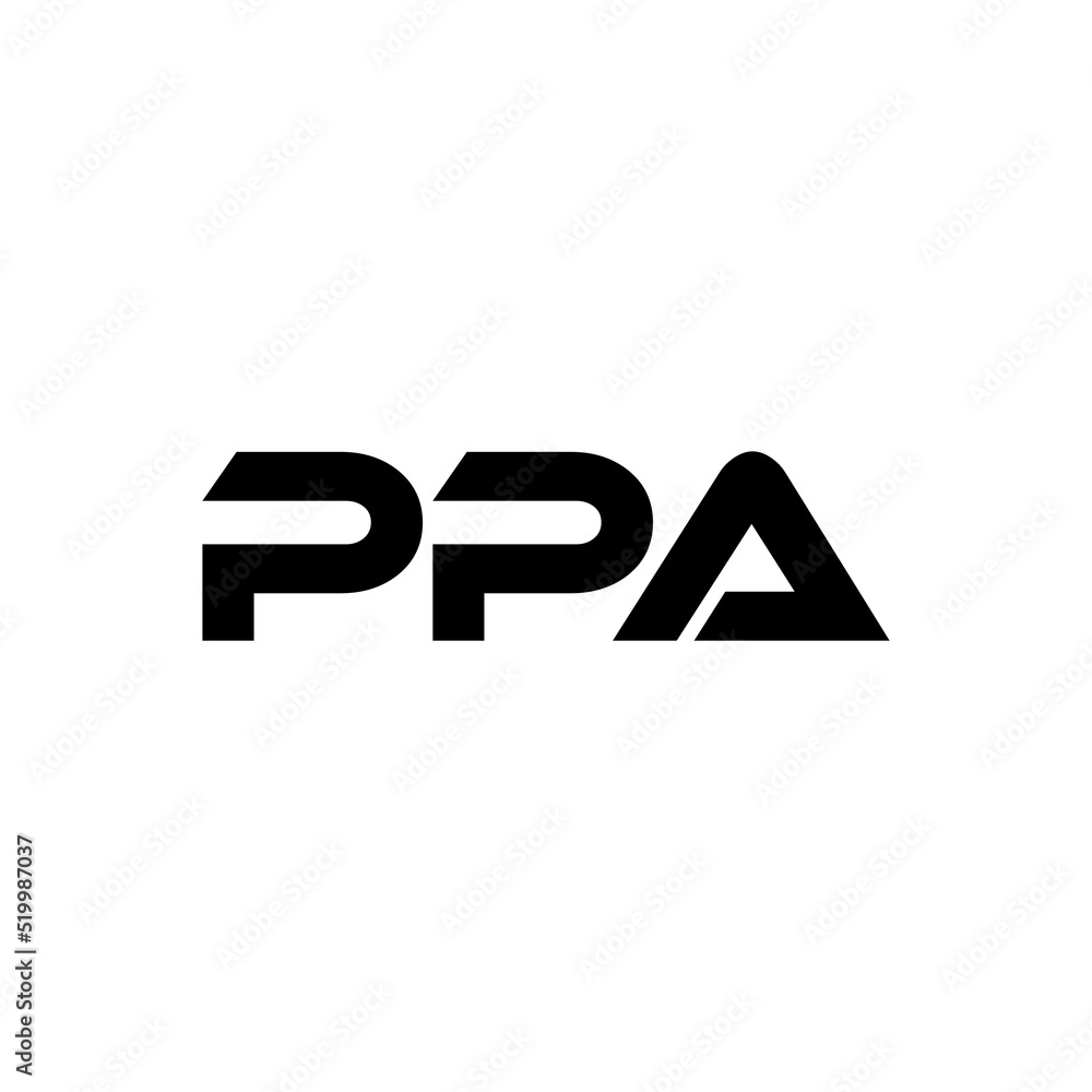 PPA letter logo design with white background in illustrator, vector ...