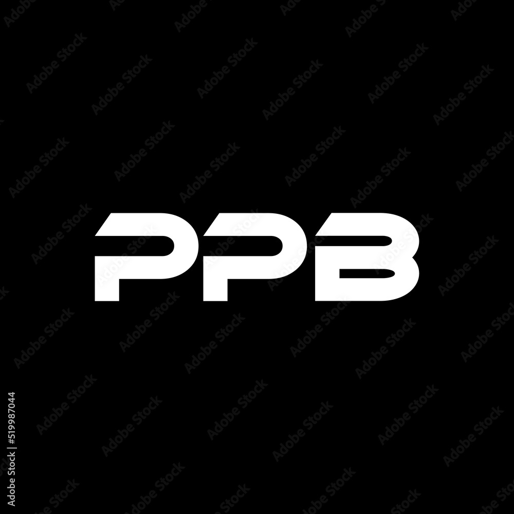 PPB letter logo design with black background in illustrator, vector ...