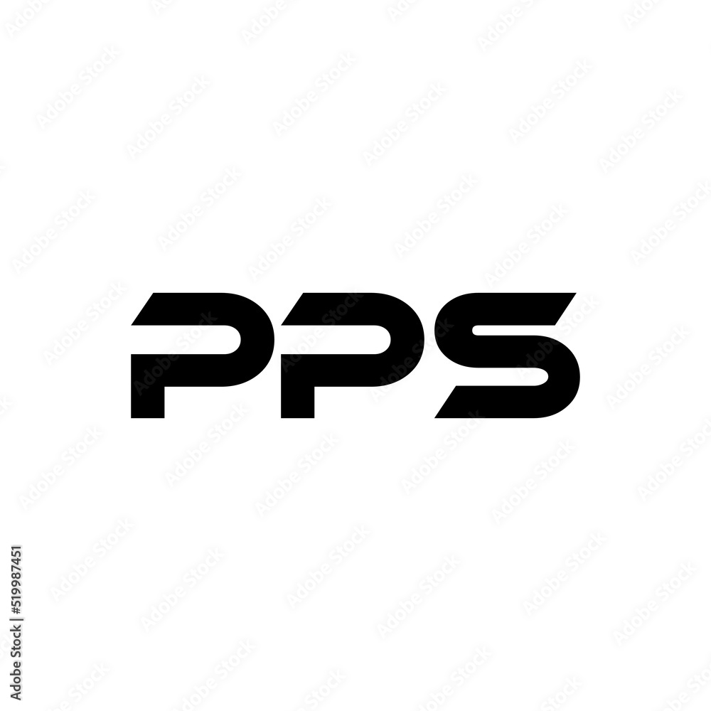 PPS letter logo design with white background in illustrator, vector ...