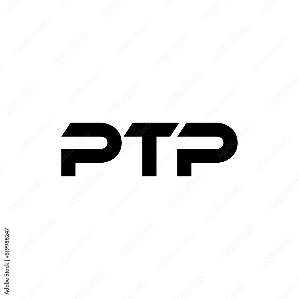 PTP letter logo design with white background in illustrator, vector ...
