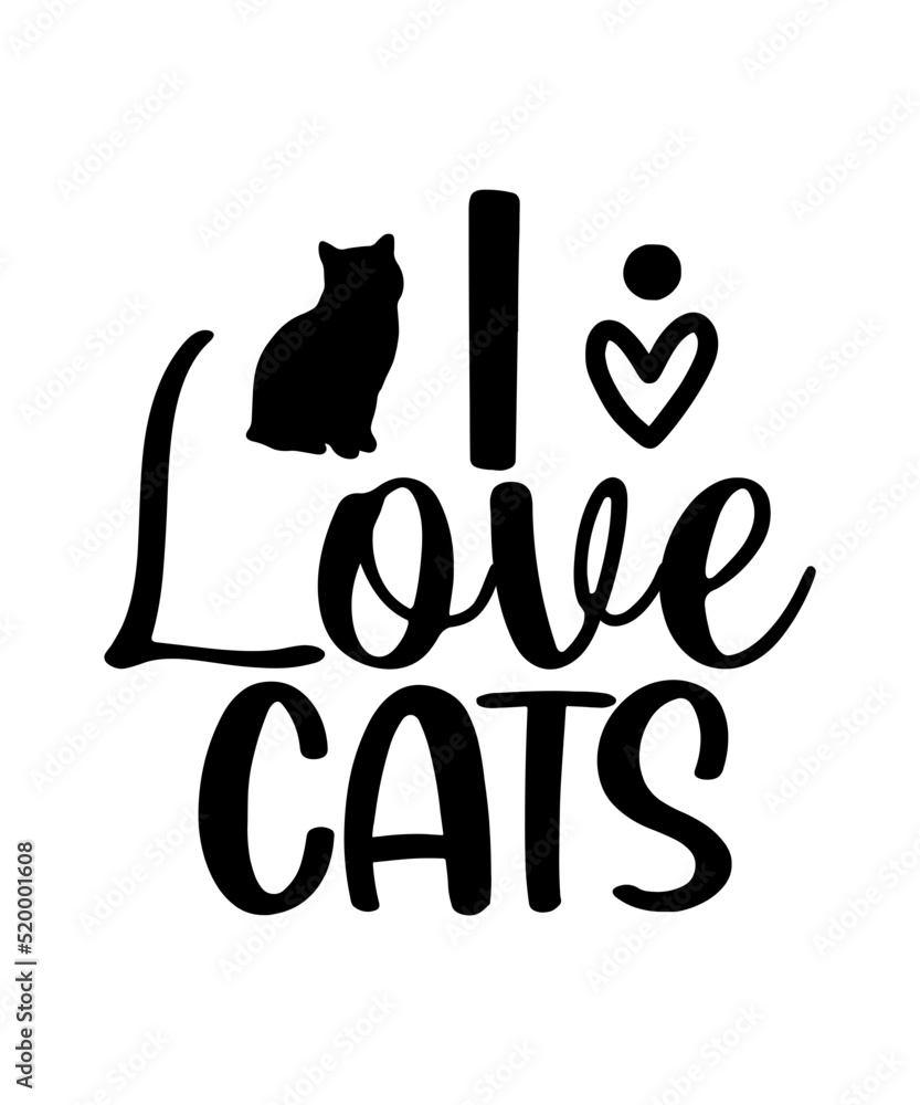 Vetor de Cat SVG Bundle ,Cat T-Shirt Design Bundle ,Cat PNG, Cat SVG ...