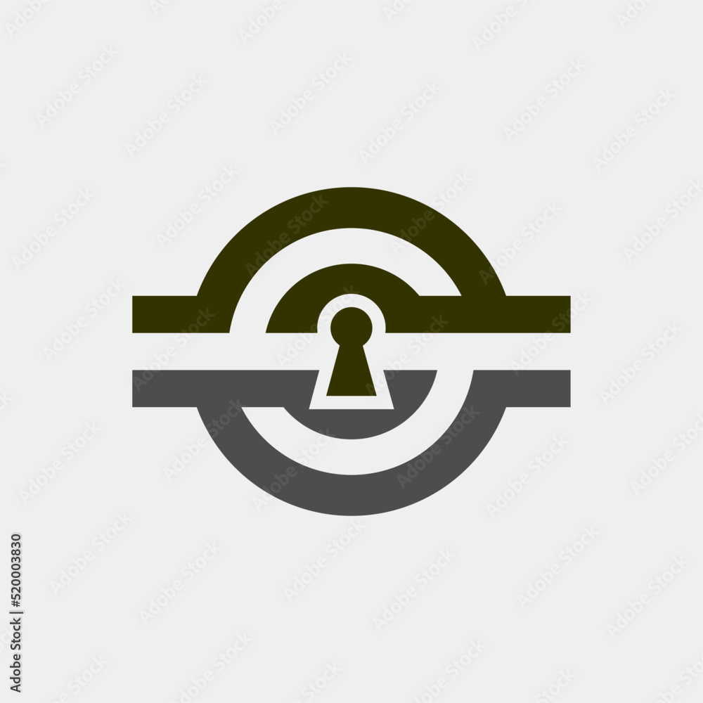 logo S security lock company name Stock Vector | Adobe Stock