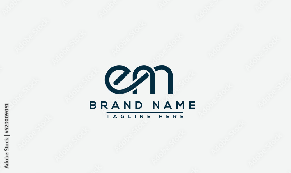 Logo design letter EM . Elegant modern. Vector template. Stock Vector ...
