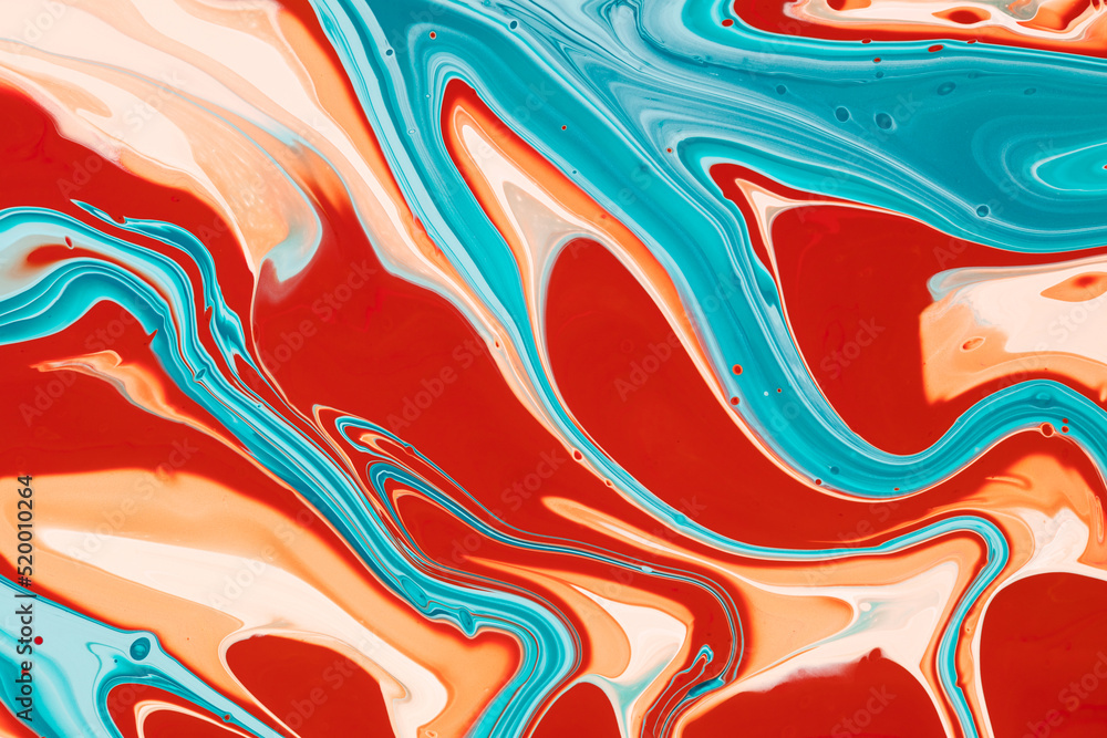 Aqueous abstract texture with swirls and watery shapes. Fluid art ...