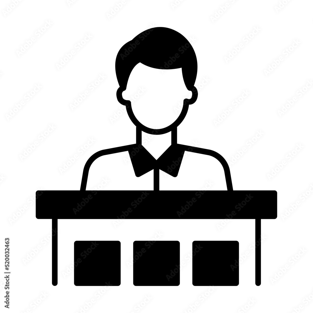 Man appearing in court sign, Courtroom Podium Stock illustration ...