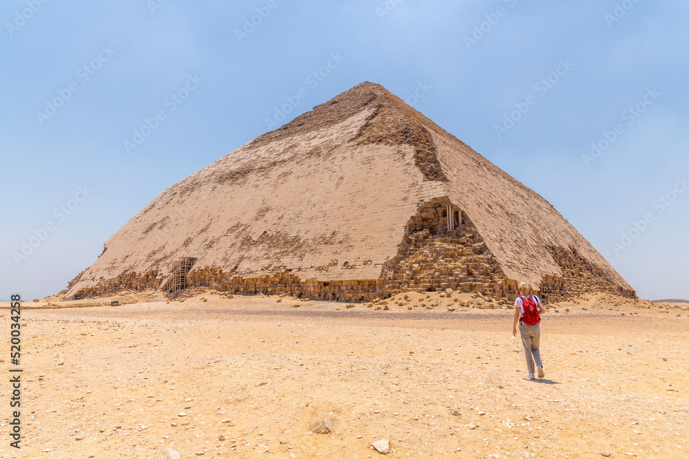 Dashur, Egypt; August 24, 2022 - The Bent Pyramid of Sneferu, Dashur ...