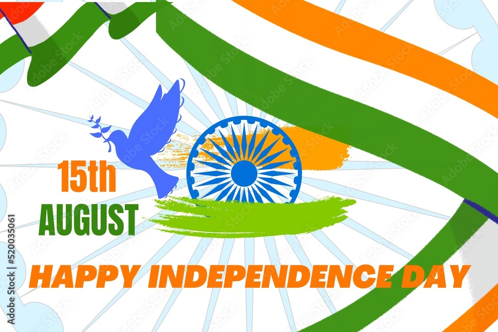 15th August is celebrate Happy Independence Day of India background ...