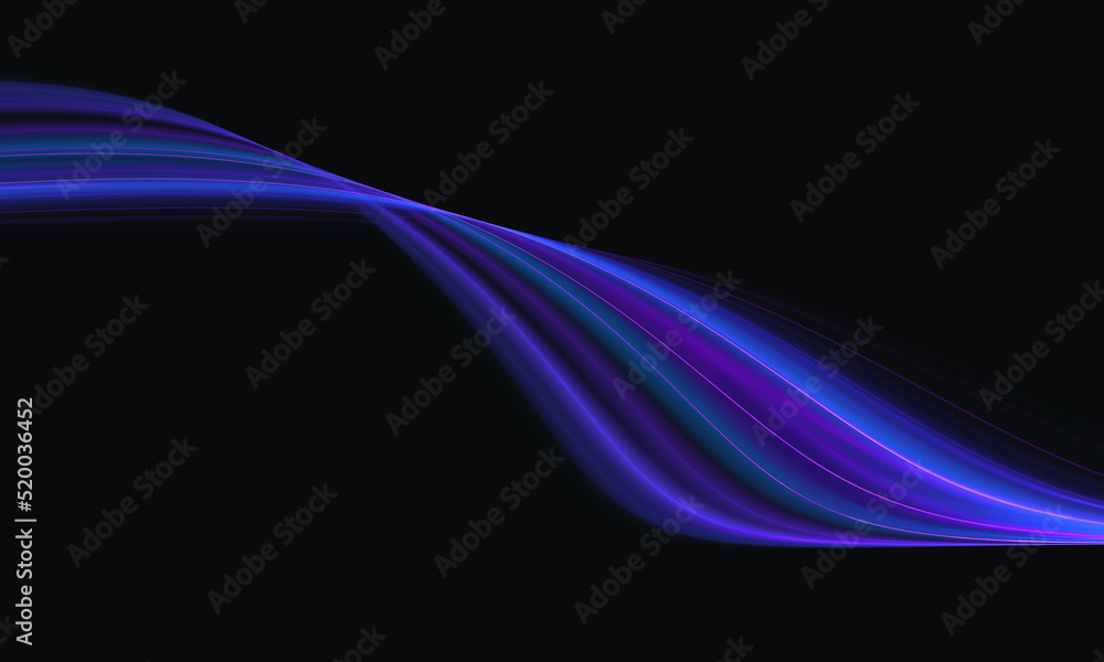 Digital artistic blue violet 3d wallpaper, news splash screen. Dark ...