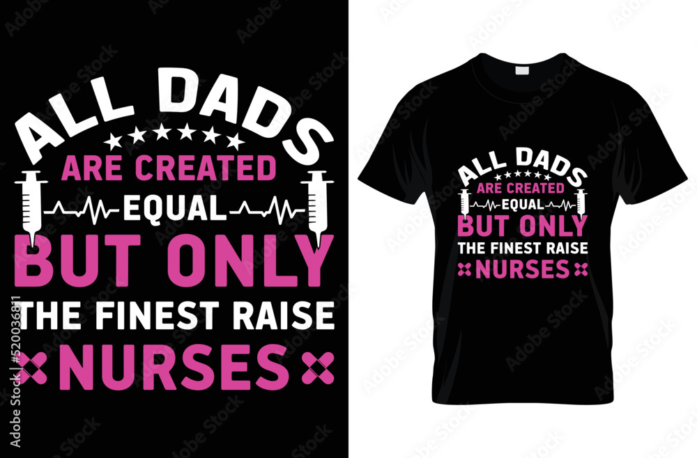 Nurse t-shirt design vector and typography templet Stock Vector | Adobe ...