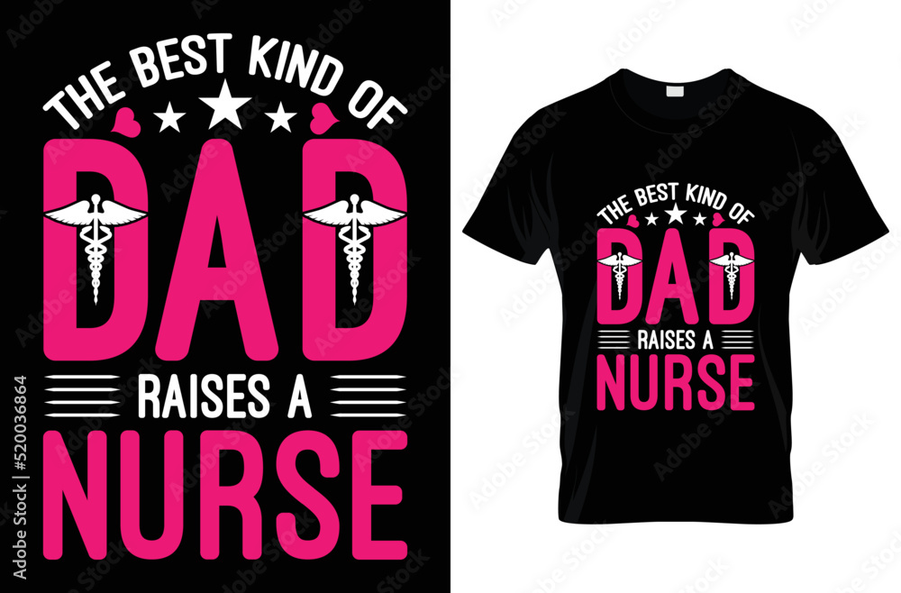 Nurse t-shirt design vector and typography templet Stock Vector | Adobe ...