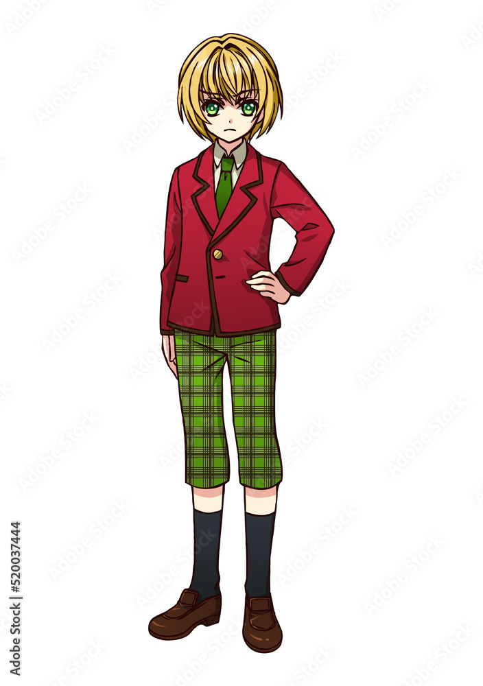 anime style character full body illustration Stock Illustration | Adobe ...