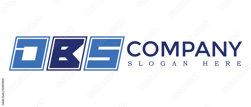 DBS three Letter Rounded rectangle boxes shape element symbol digital ...