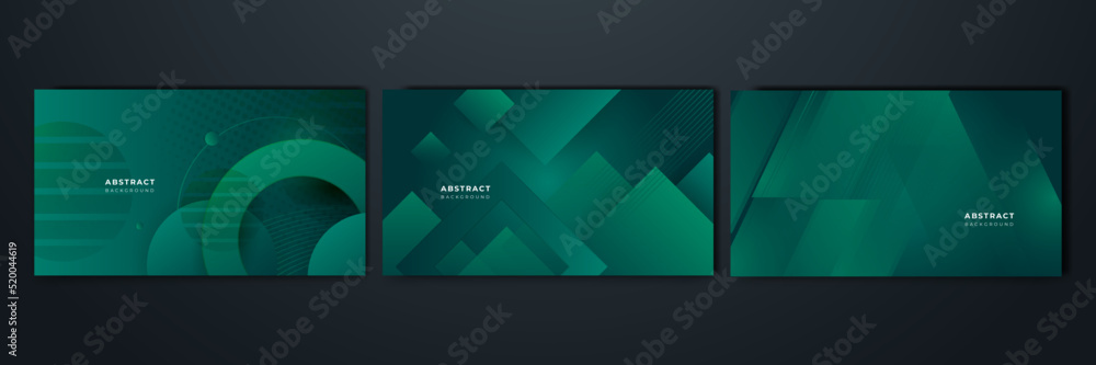 Modern dark green abstract geometric background wallpaper design ...