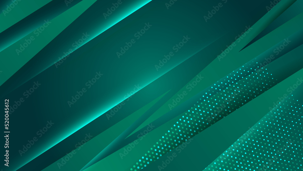 Modern dark green abstract geometric background wallpaper design ...