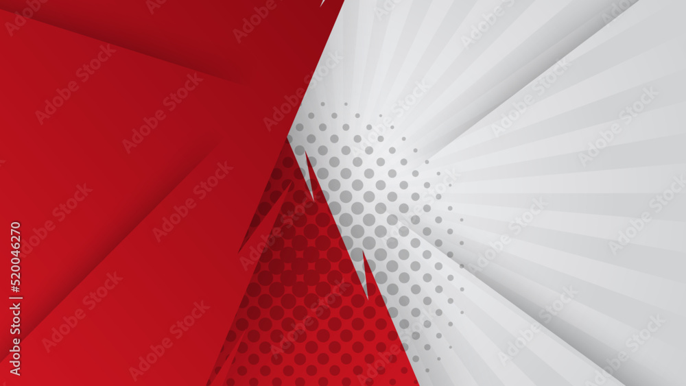 Abstract red and white geometric gradient background Stock Vector ...