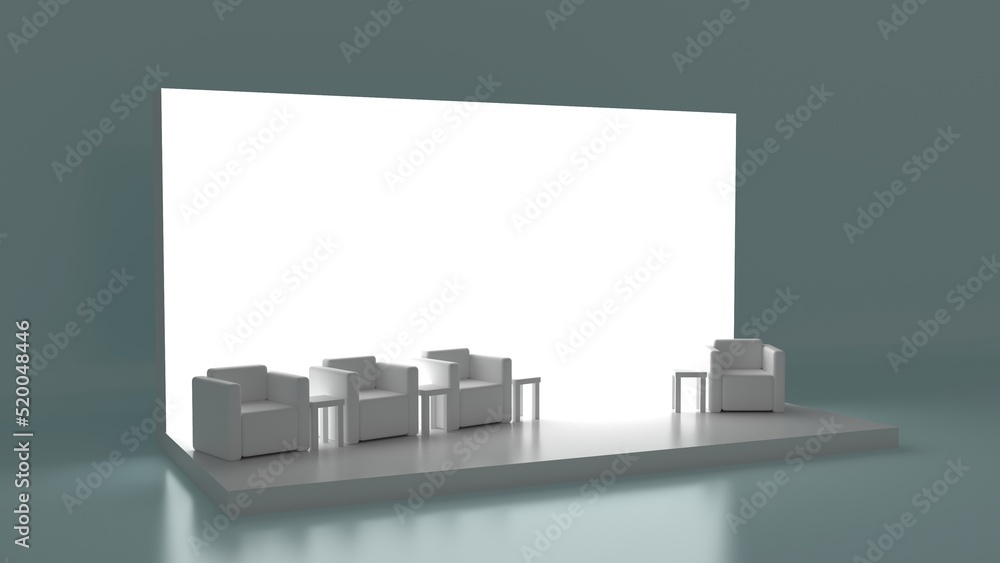Empty stage design for mockup and corporate identity, display. Platform ...