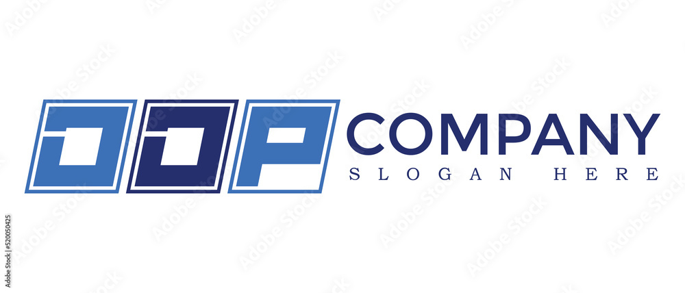 Vetor de DDP three Letter Rounded rectangle boxes shape element symbol ...