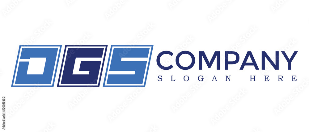 Vetor de DGS three Letter Rounded rectangle boxes shape element symbol ...