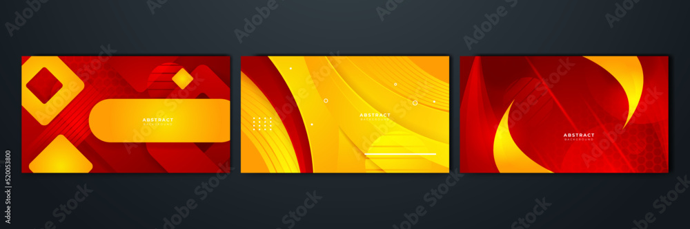 Abstract red and yellow background. Design for poster, template on web ...