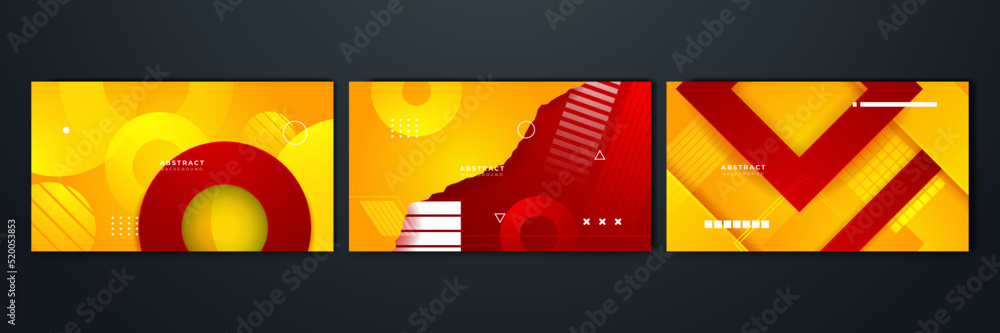 Abstract red and yellow background. Design for poster, template on web ...