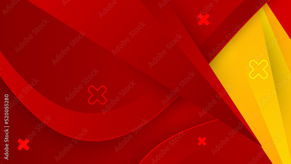Abstract red and yellow background. Design for poster, template on web ...