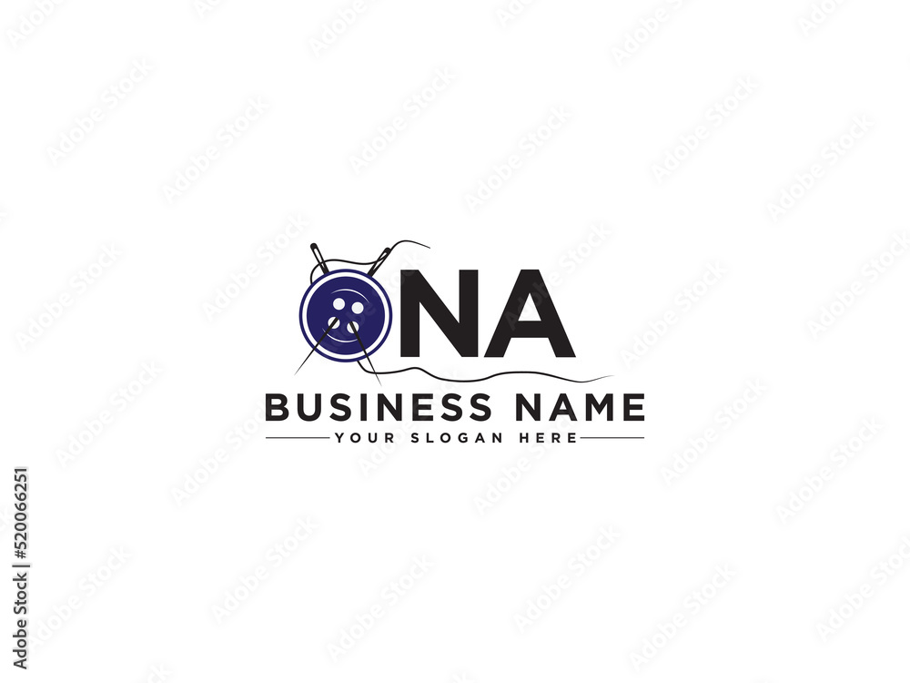Simple NA Logo Icon, Unique Na an Logo Letter Vector For Tailor Shop or ...