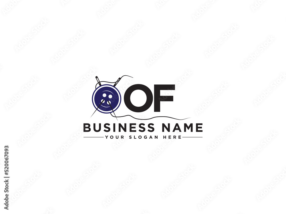 Initial OF Logo Letter Design, Letter Of o f Logo Icon Vector Art With ...