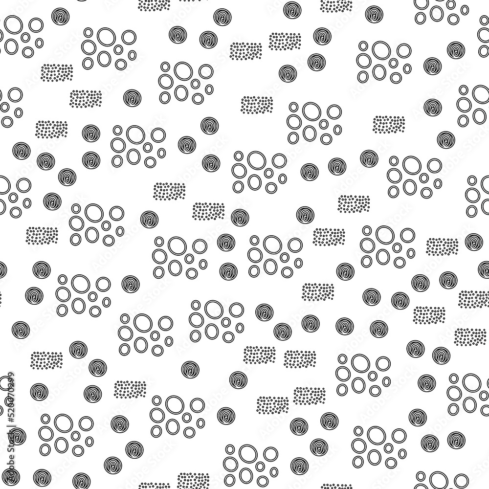Vector set background. Round geometry group batik graphic. Hand drawn ...