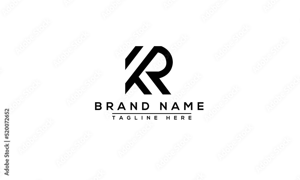 Logo design letter KR . Elegant modern. Vector template. Stock Vector ...