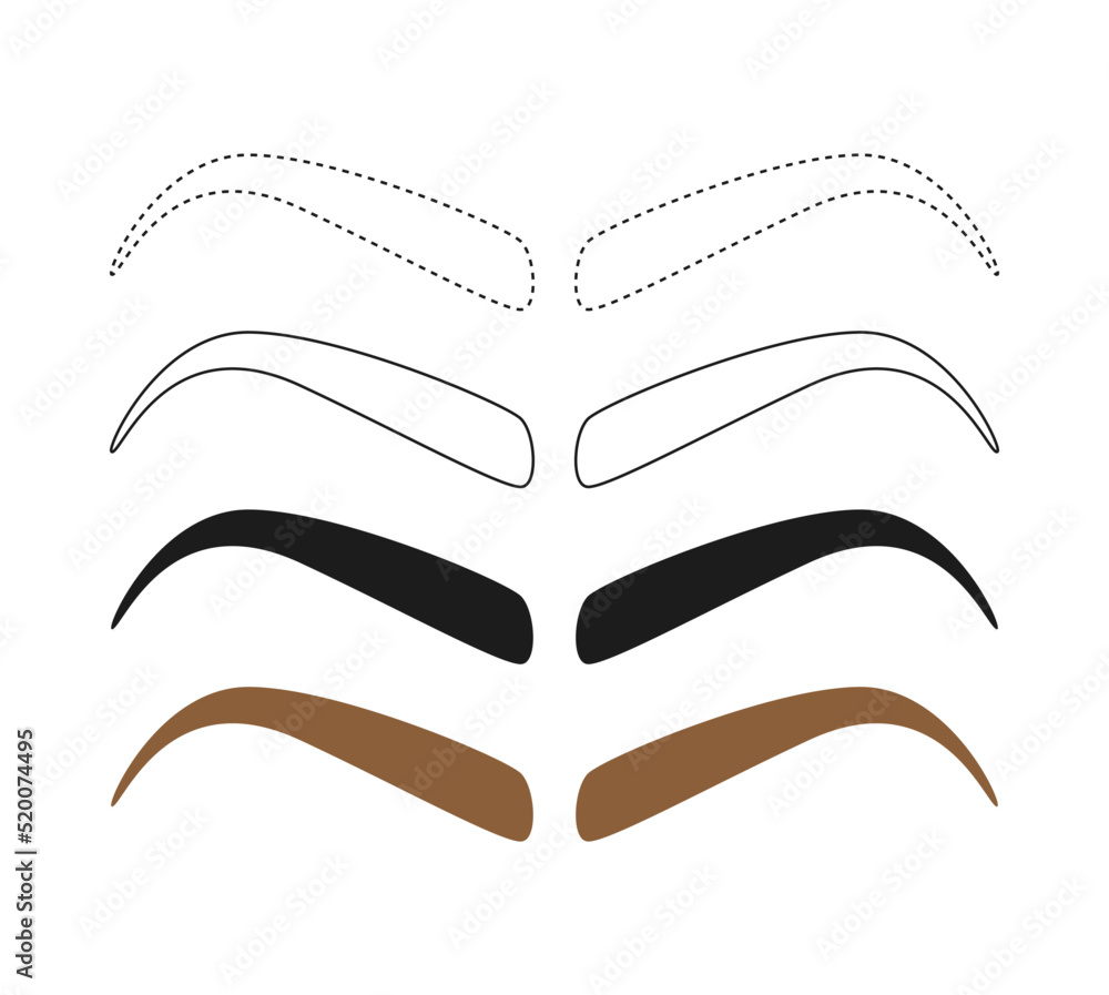 Eyebrow tracing on white background Stock Vector | Adobe Stock