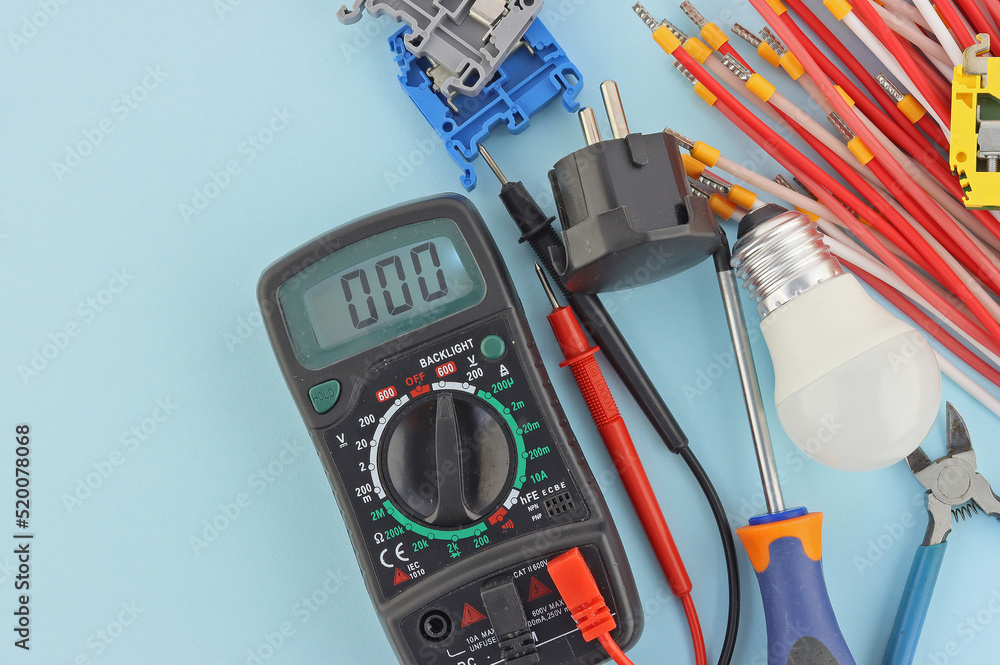 Electrical tools and materials for the installation of an electrical ...