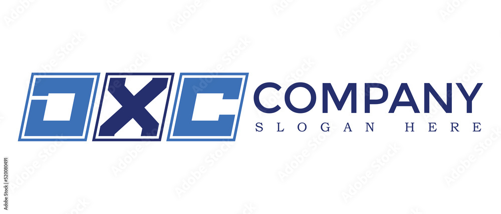 DXC three Letter Rounded rectangle boxes shape element symbol digital ...