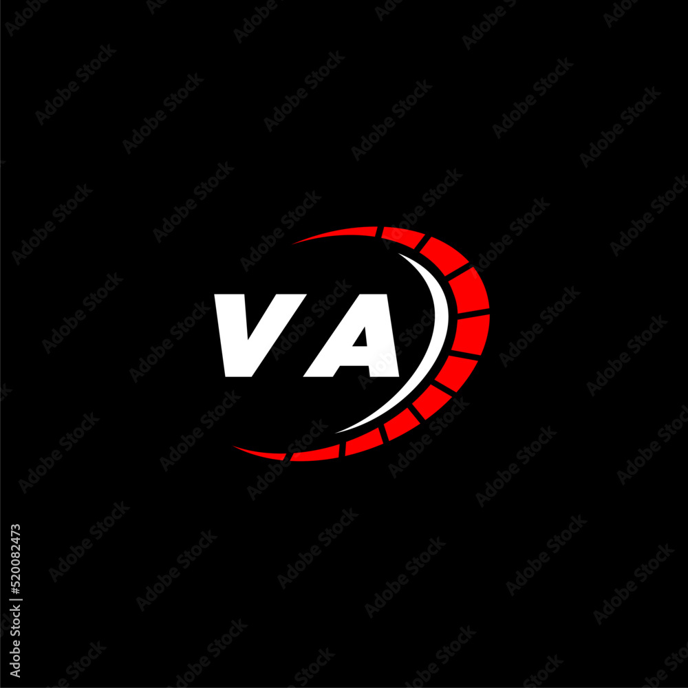 VA initial monogram for automotive logo with speed image design vector ...