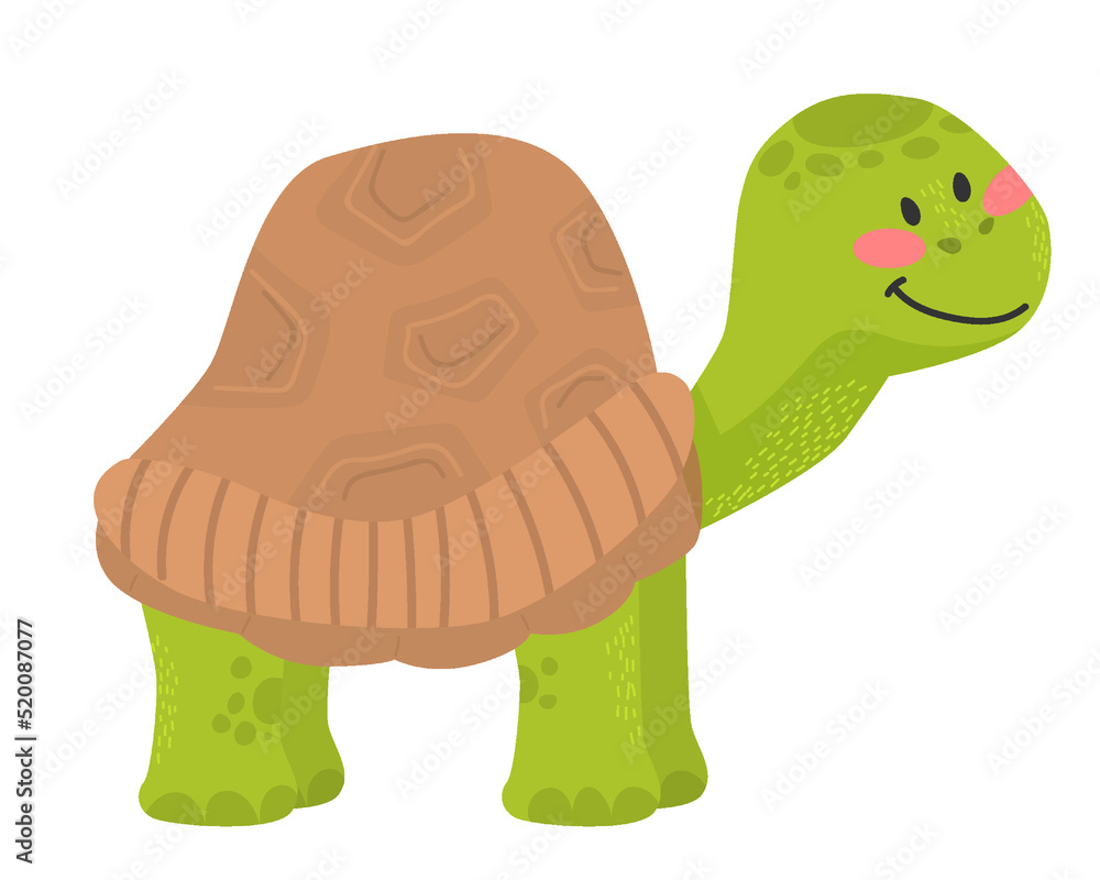 Cute sea turtle cartoon isolated on white background Stock Vector ...